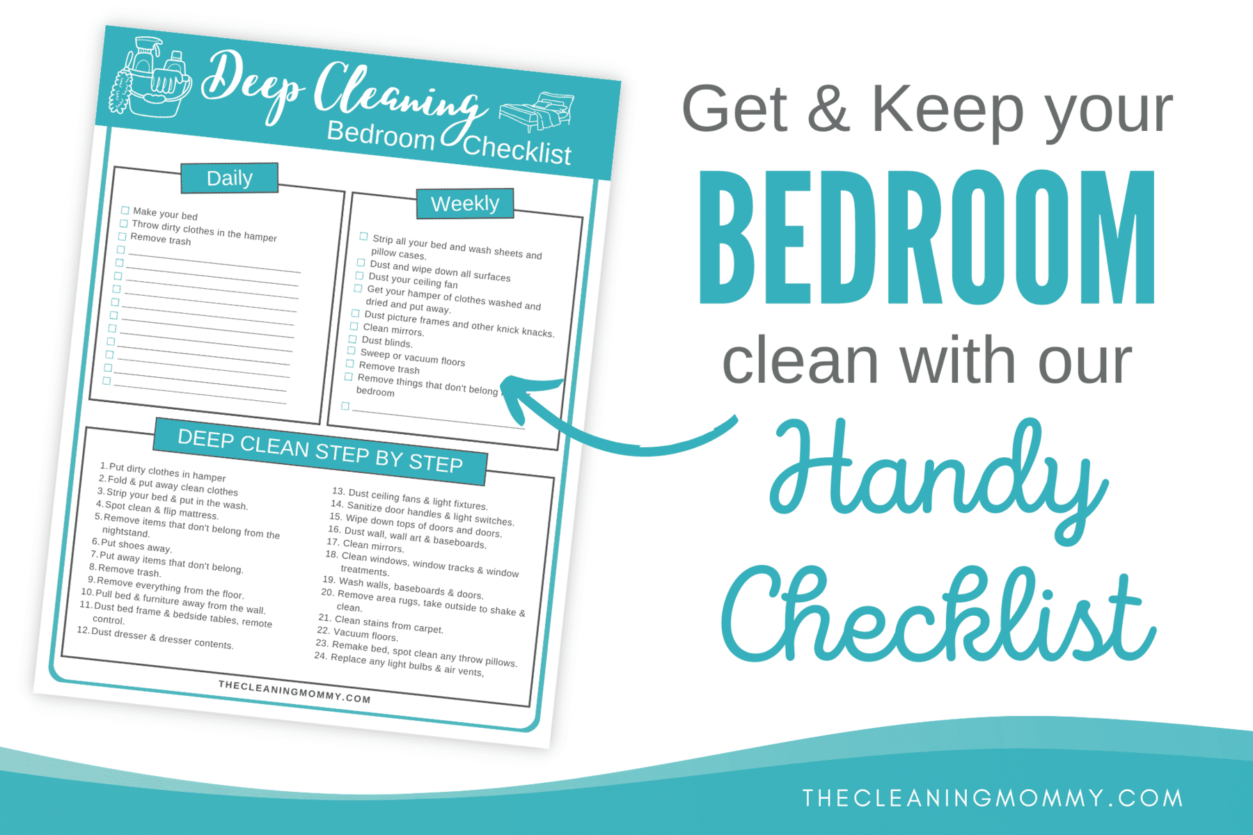 Simple Bedroom Cleaning Checklist That Works! - The Cleaning Mommy