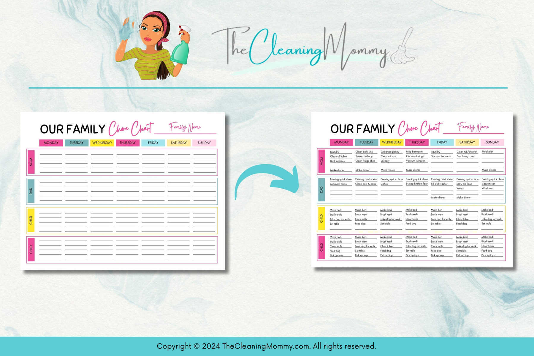 How To Create a Family Chore Chart & Get Everyone Involved - The ...